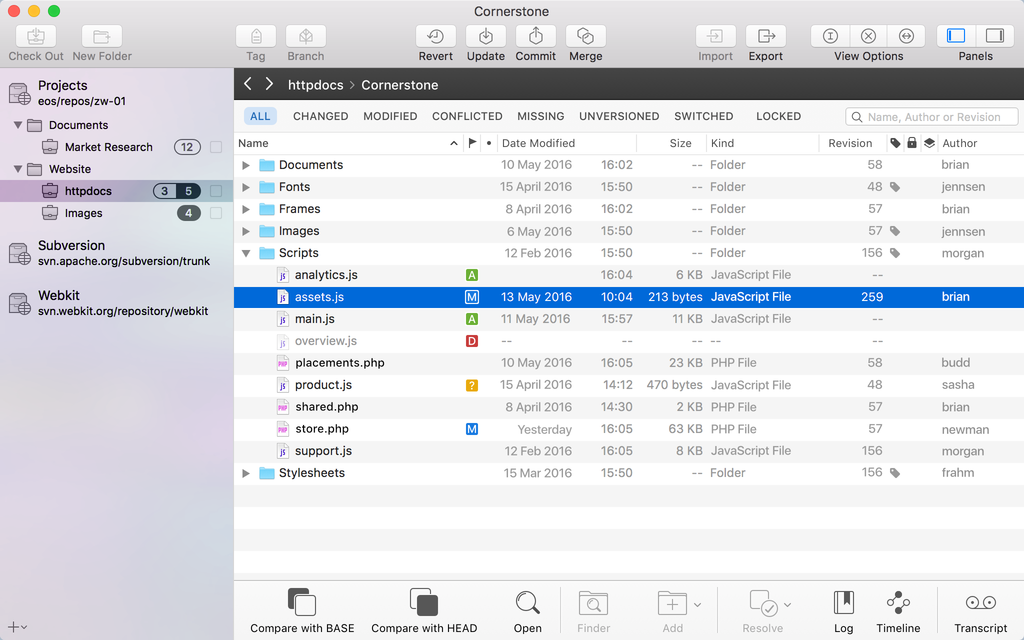 Cornertone 3 UI